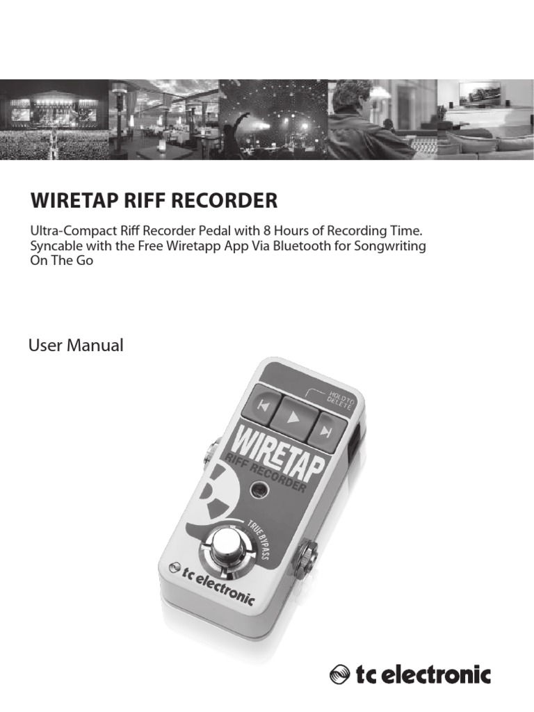 Wiretap Riff Recorder: User Manual | PDF | Usb | Bluetooth