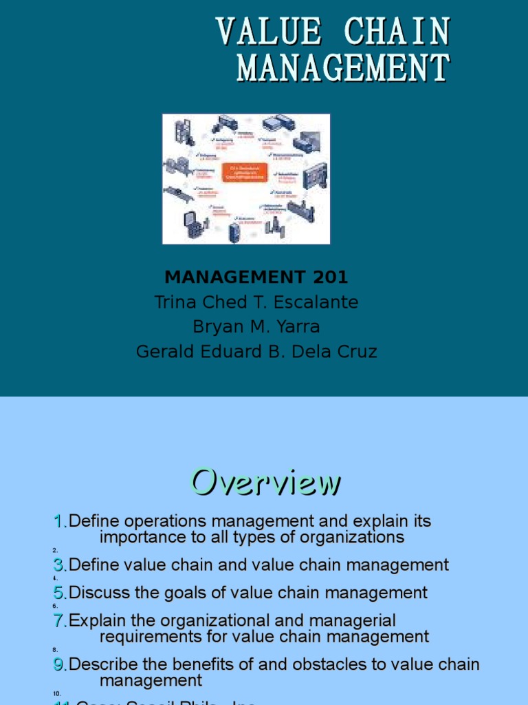 Value Chain Management Overview Guide | PDF