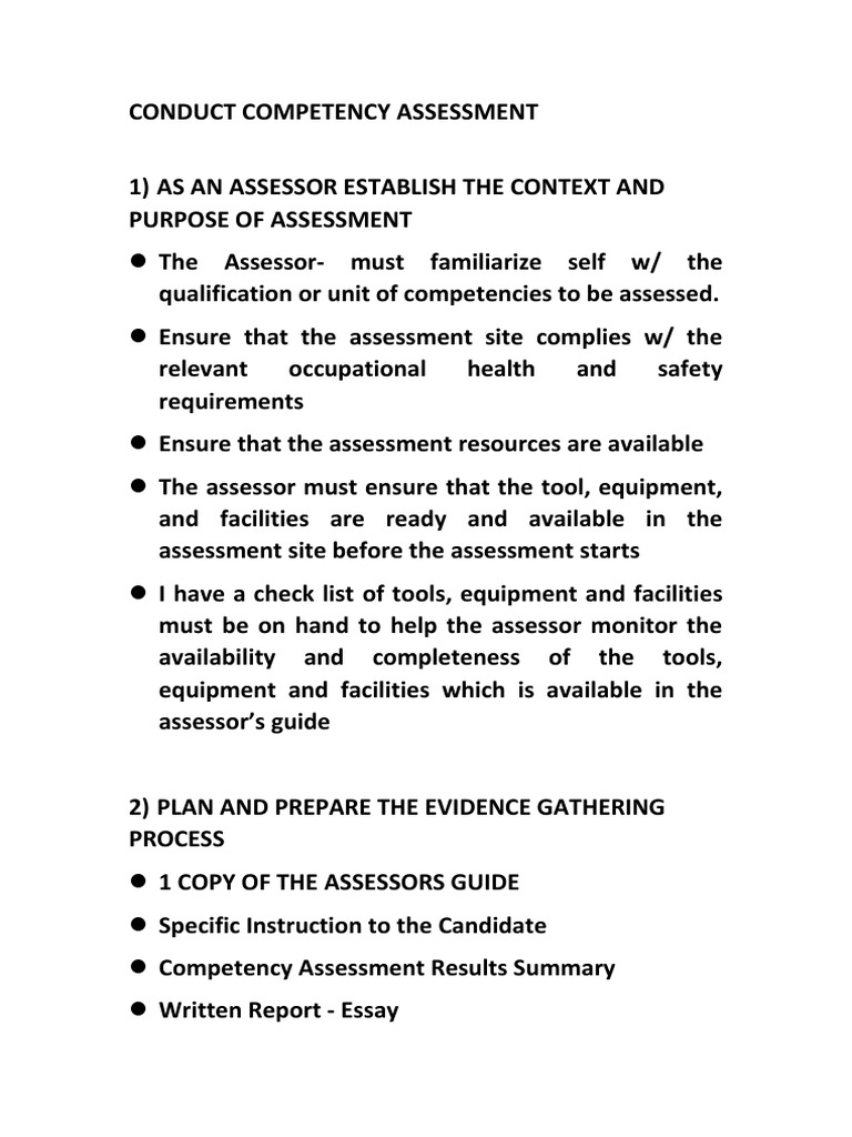 Script For Conduct Competency Assessment | PDF | Validity (Statistics ...