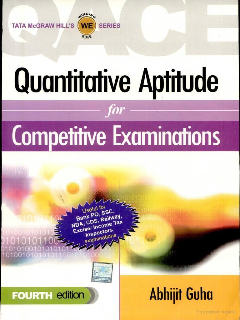 Quantitative Aptitude For Competitive Examinations - Abhijit Guha PDF | PDF