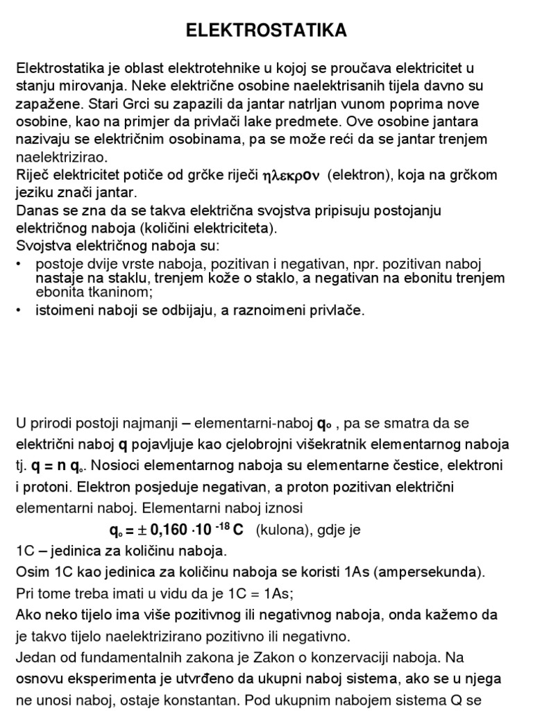 Elektrostatika | PDF