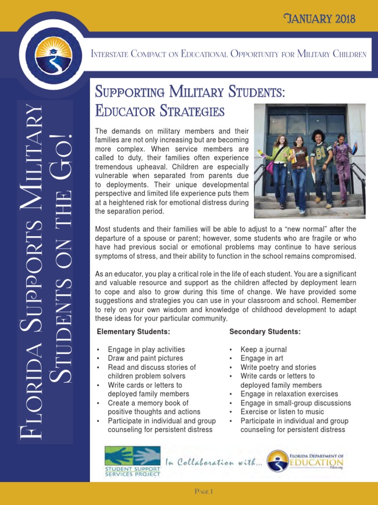 Supporting Military Students in Florida | PDF | School Counselor ...