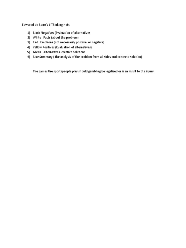 Edwared de Bono | PDF | Sports & Recreation | Games & Activities