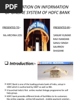 HDFC Bank Products and Services Overview | PDF