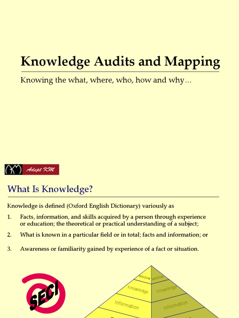 Knowledge Audits and Mapping | PDF | Audit | Securities (Finance)