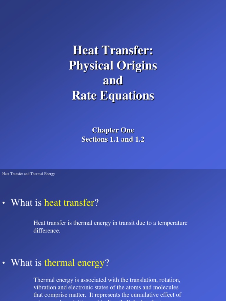 Heat Transfer Basics and Equations | PDF | Heat Transfer | Thermal ...