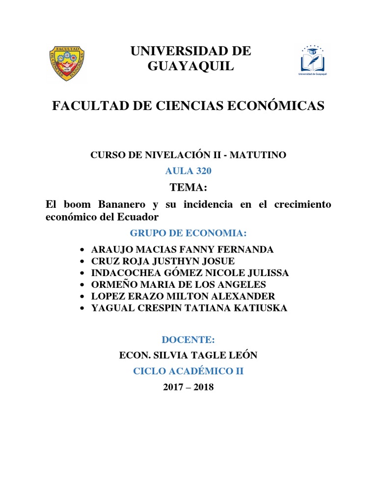 Boom Bananero | PDF | Producto Interno Bruto | Ecuador