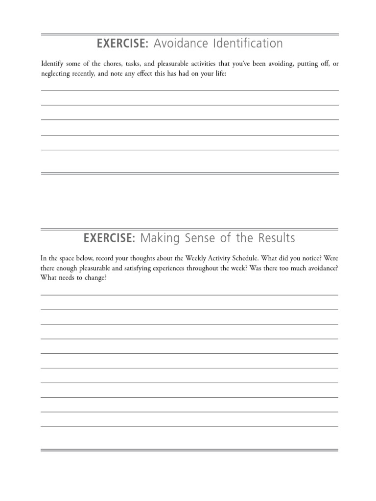 CBT Workbook Personality Disorders Printouts | PDF | Thought