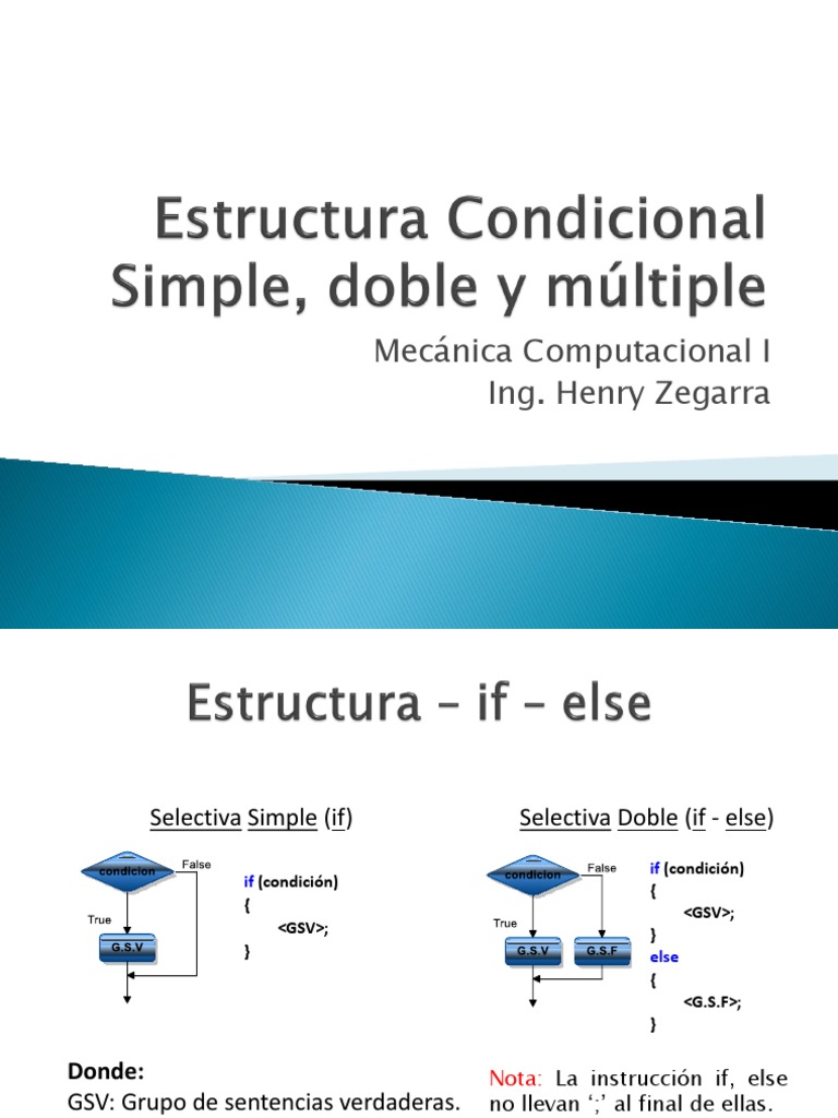 Estructura Selectiva Simple, Doble y Multiple | PDF | Matemáticas ...