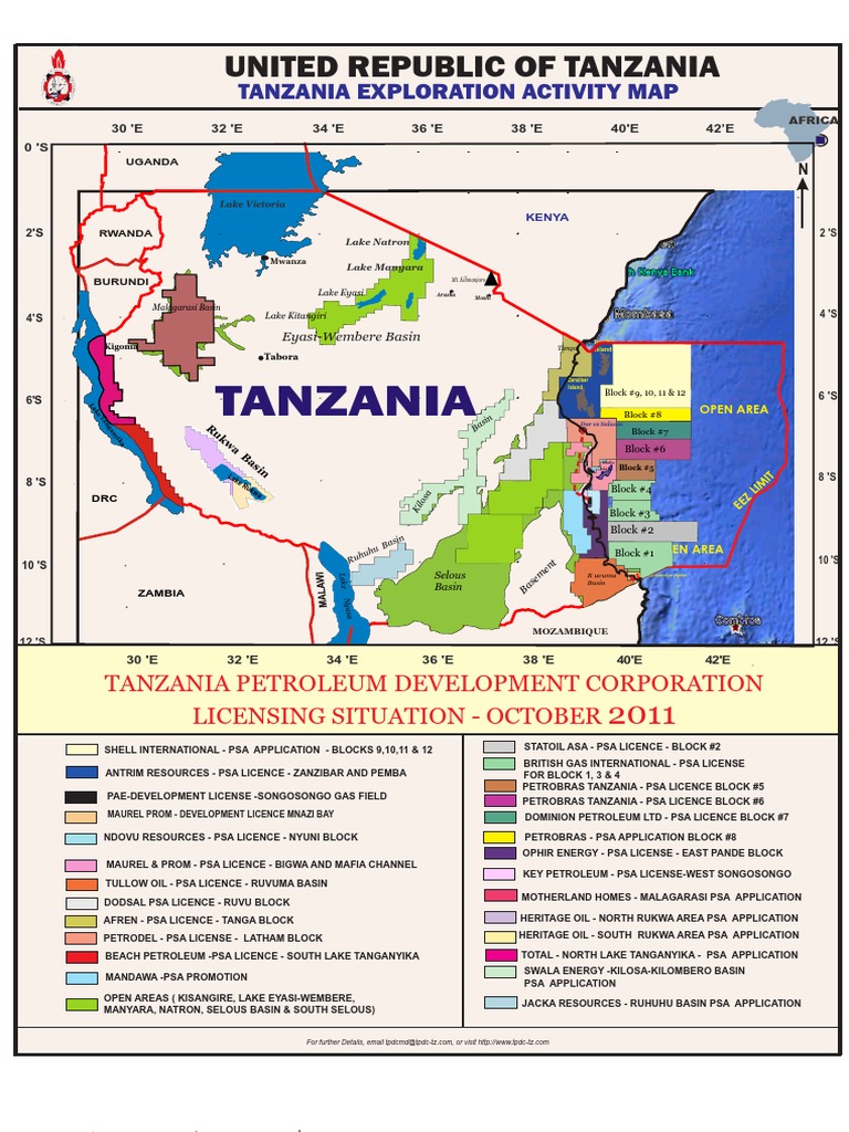 Tanzania Oil Exploration Basins | PDF | Tanzania | Petroleum Industry
