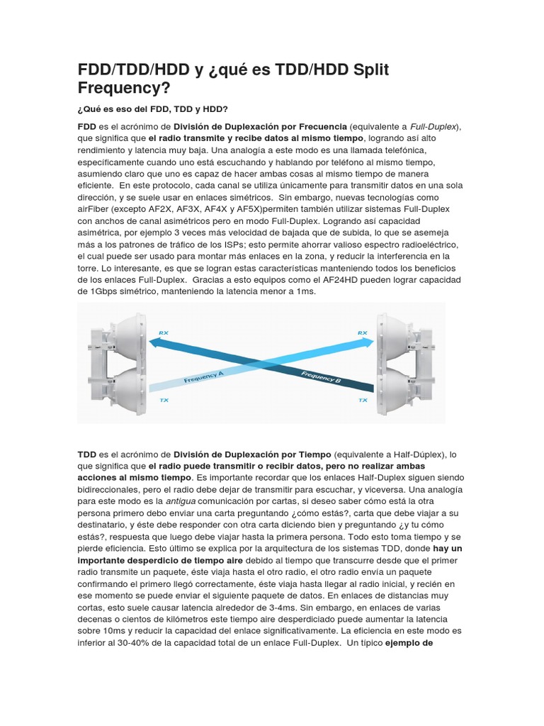 FDD | PDF | Duplex (Telecomunicaciones) | Telecomunicaciones
