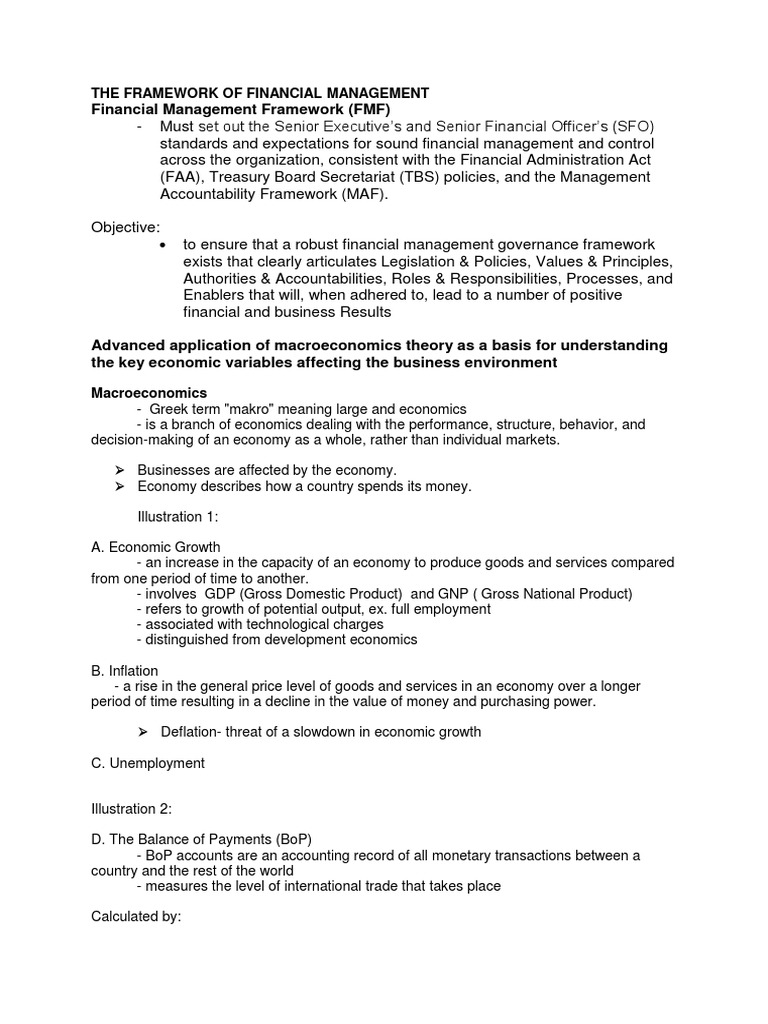 Financial Management Framework (FMF | PDF | Fiscal Policy | Exchange Rate