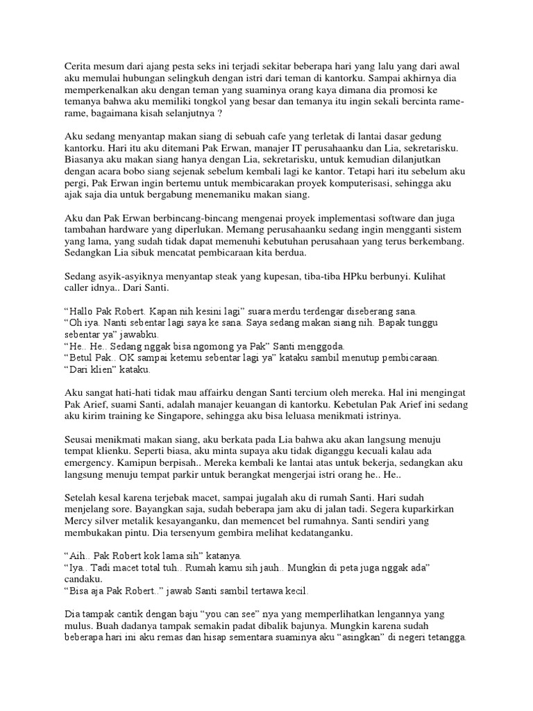 Cerita Mesum Dari Ajang Pesta Seks Ini Terjadi Sekitar Beberapa Hari ...