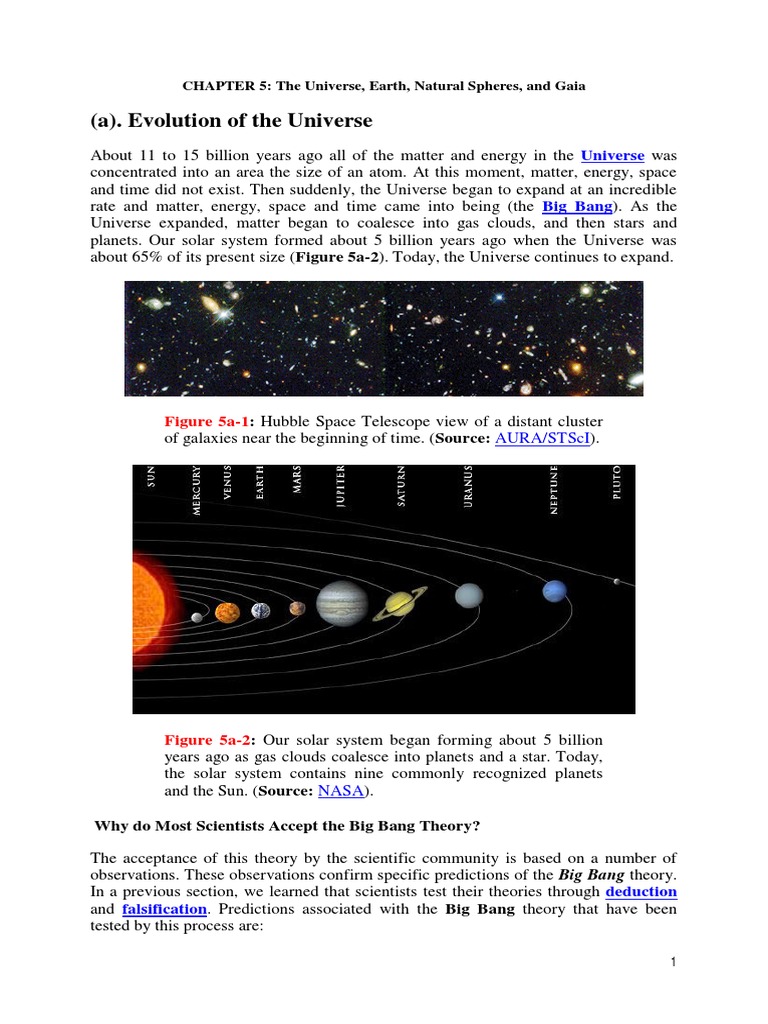 Universe and Earth's Evolution Explained | PDF | Universe | Atmosphere ...
