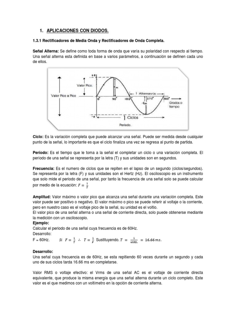 Aplicaciones Con Diodos | PDF | Rectificador | Transformador