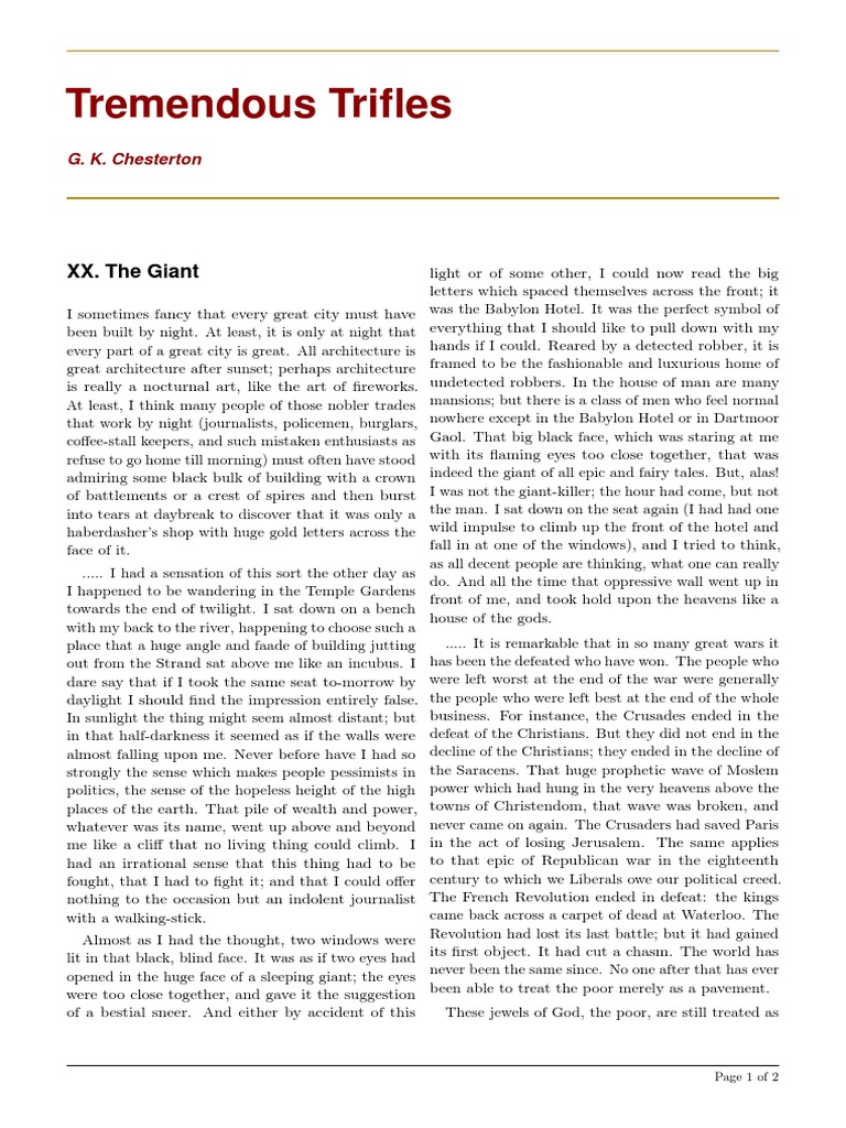 The Giant | PDF | Unrest