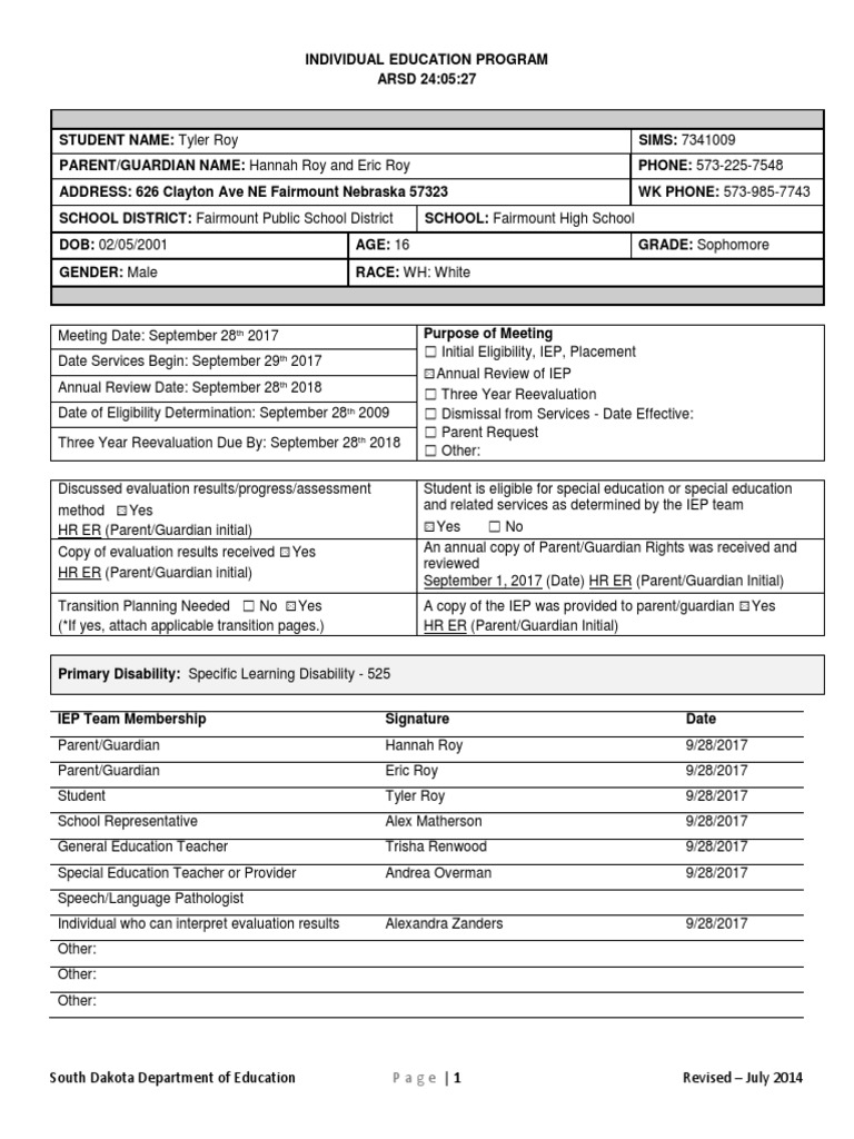Transition Iep | PDF | Individualized Education Program | Special Education