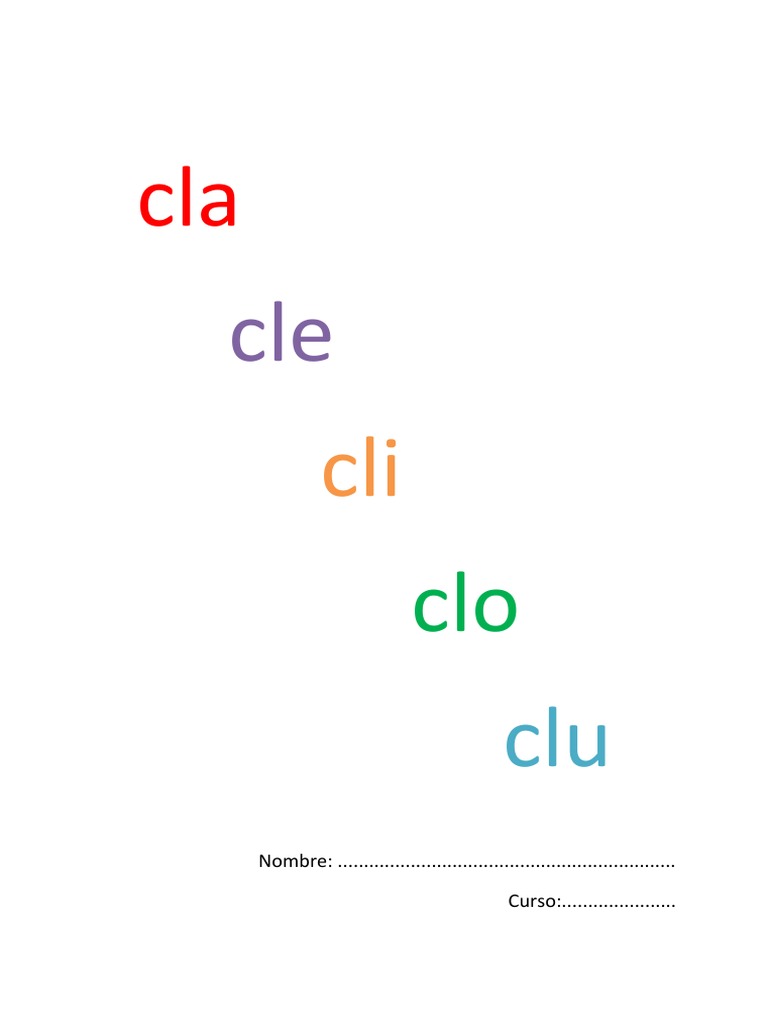 Cla Cle Cli Clo Clu Imprenta | PDF