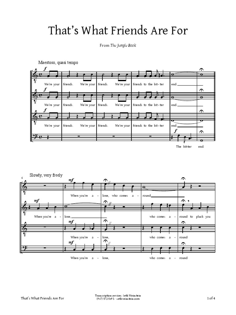 That's What Friends Are For | PDF | Performing Arts | Leisure