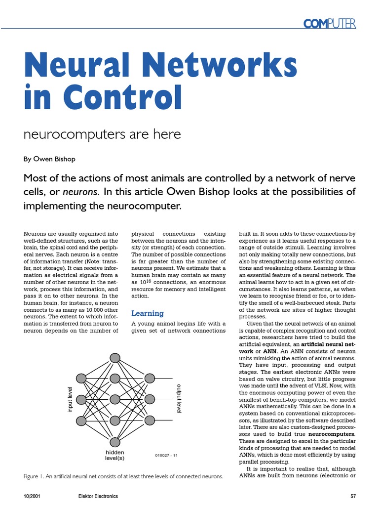 Neural Networks in Control: Neurocomputers Are Here | PDF | Artificial ...