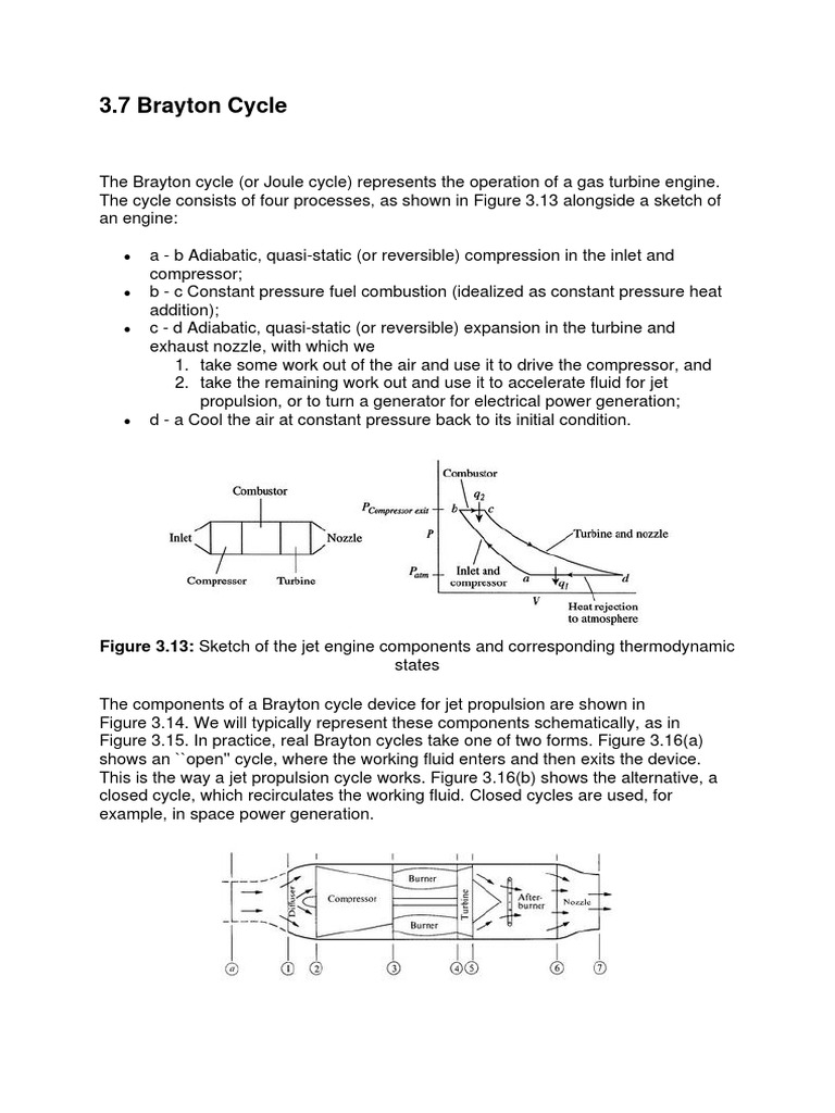 Brayton Cycle in Jet Engine Operation | PDF | Jet Engine | Turbine