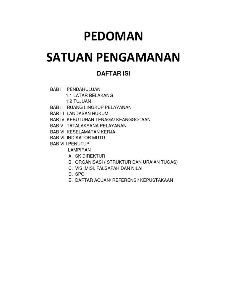 Pedoman Satpam New | PDF