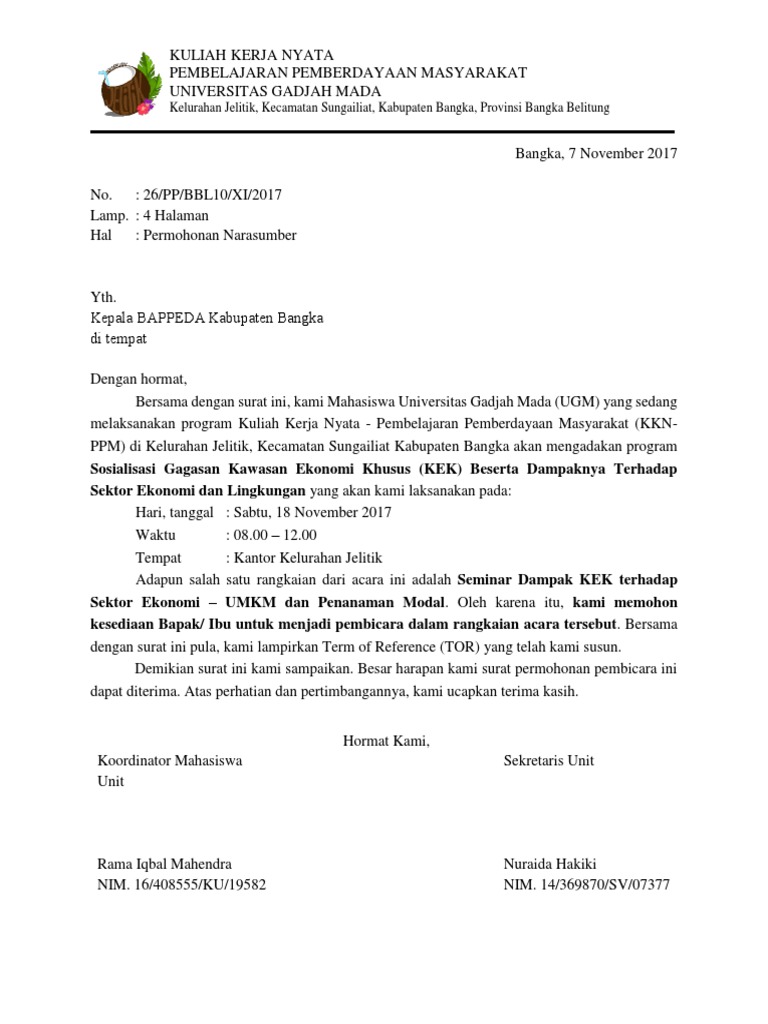 26 Surat Dan Tor Bappeda | PDF