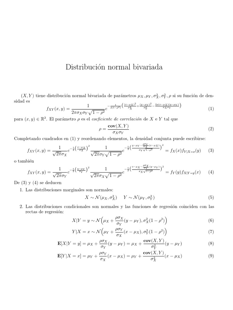 Normal Bivariada | PDF | Métodos matemáticos y cuantitativos (economía ...