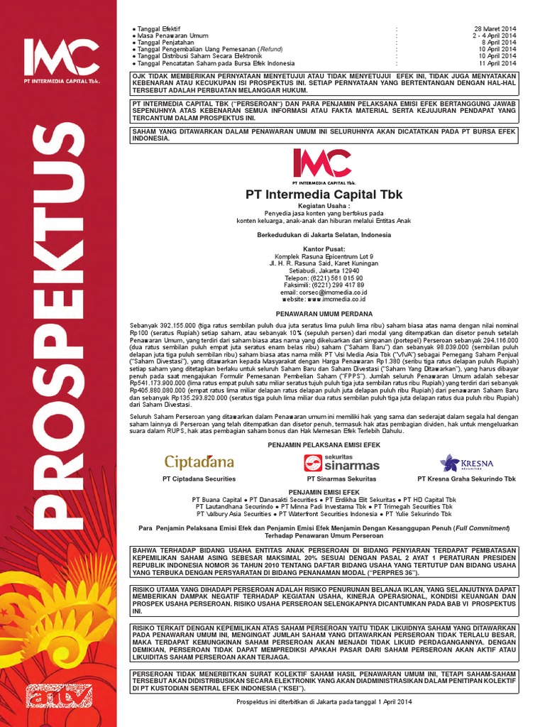 Prospektus IMC | PDF