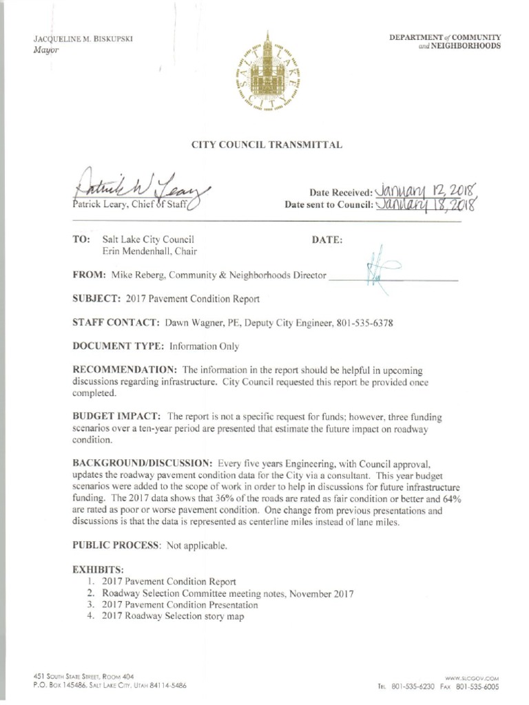 Pavement Condition Report 2017 | PDF | Road Surface | Road Infrastructure