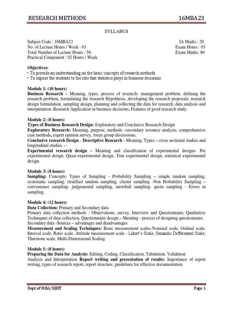 RM Notes | PDF | Sampling (Statistics) | Survey Methodology