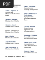 BSP Organizational Chart 2020 | PDF