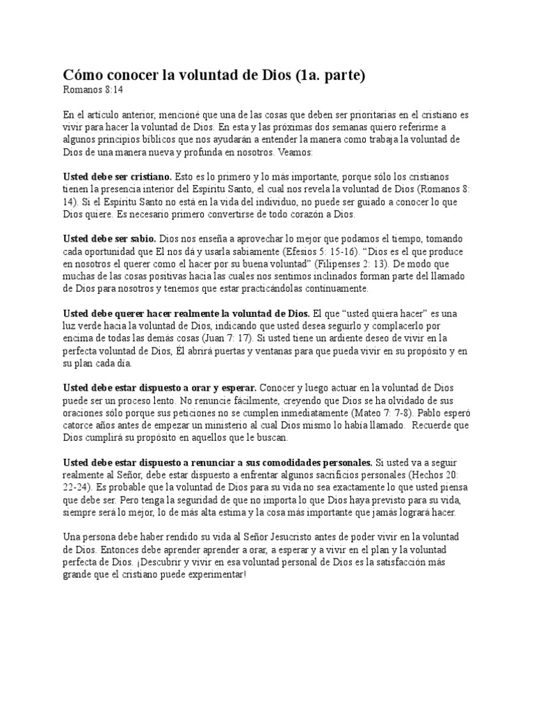 Cómo conocer la voluntad de Dios: Ser cristiano, ser sabio, querer hacer su voluntad y estar ...