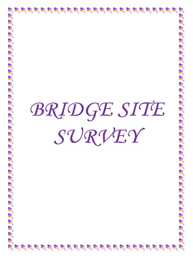 Bridge Site Survey Analysis | PDF | Surveying | Scientific Observation