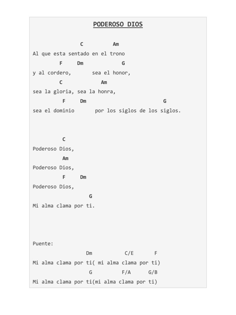 Poderoso Dios | PDF