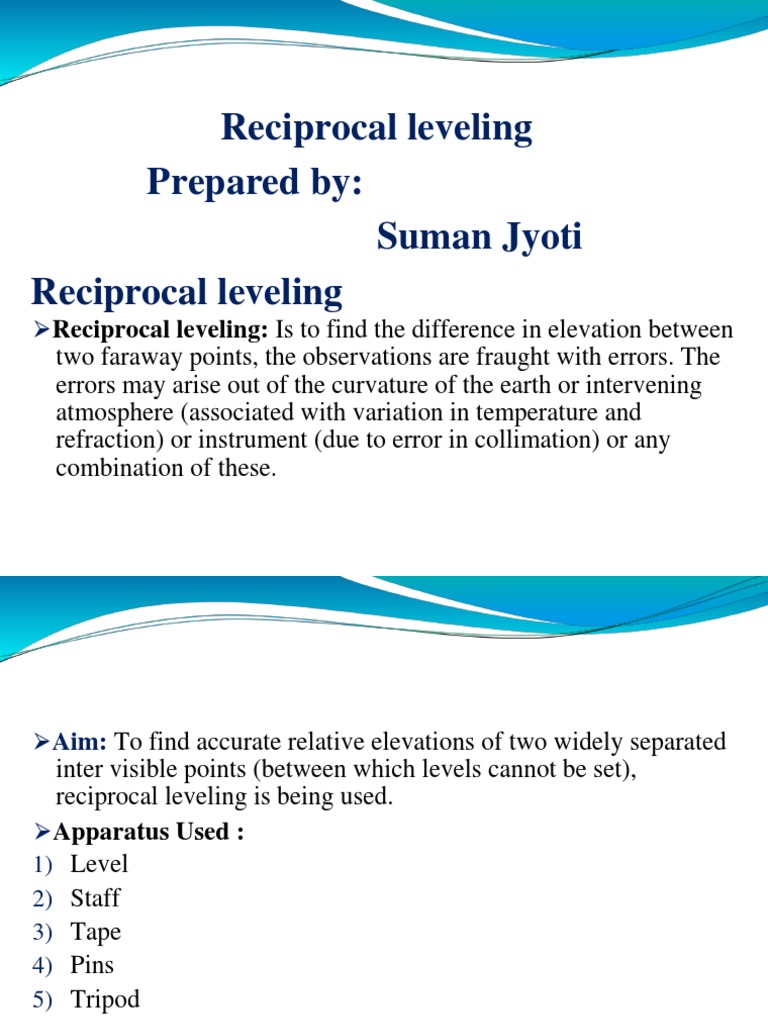 Reciprocal Levelling Survey | PDF | Technology & Engineering