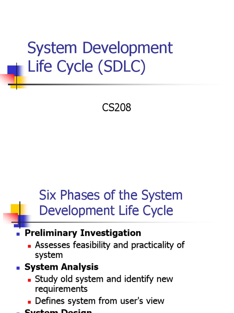 System Development Life Cycle (SDLC) | Download Free PDF | Feasibility Study | Systems Science