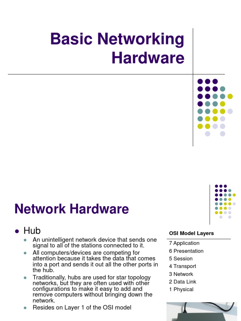 Basic Networking Hardware | PDF | Network Switch | Computer Network