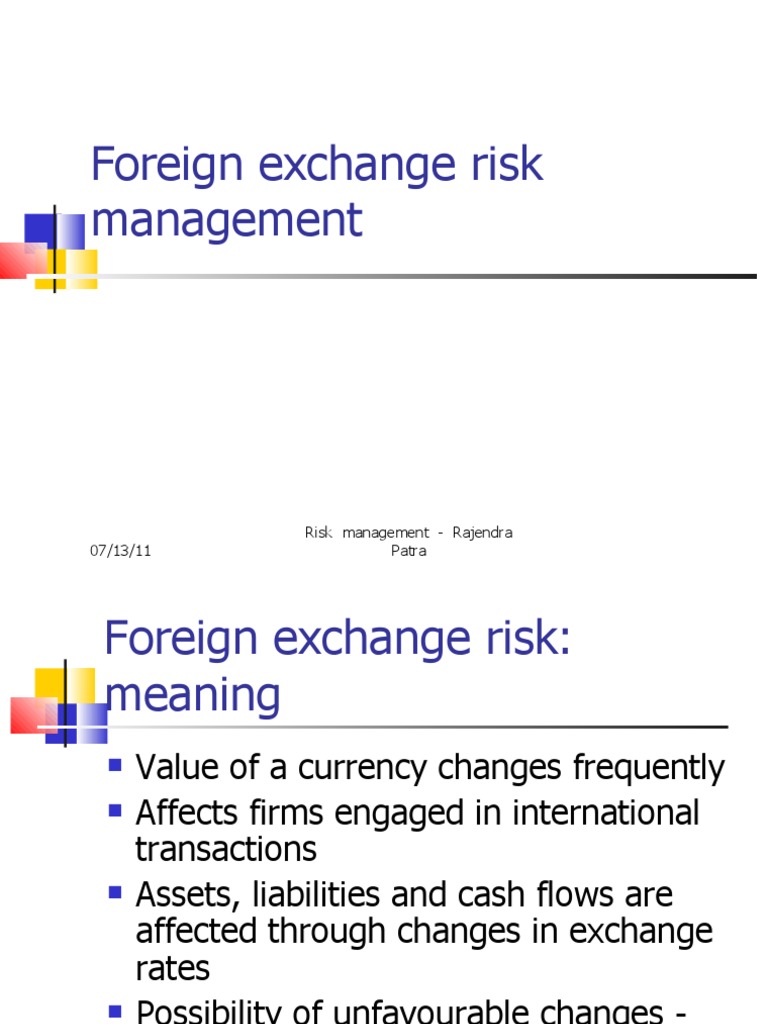 Foreign Exchange Risk Management | PDF
