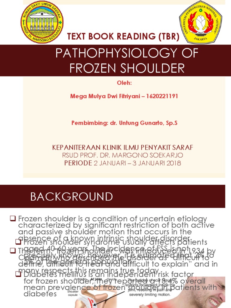 Pathophysiology of Frozen Shoulder: Text Book Reading (TBR) | PDF ...
