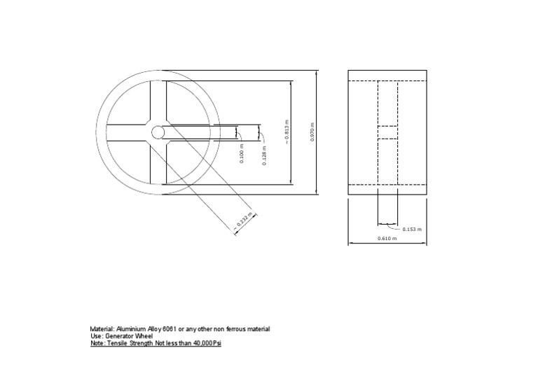 Material: Aluminium Alloy 6061 or Any Other Non Ferrous Material Use ...