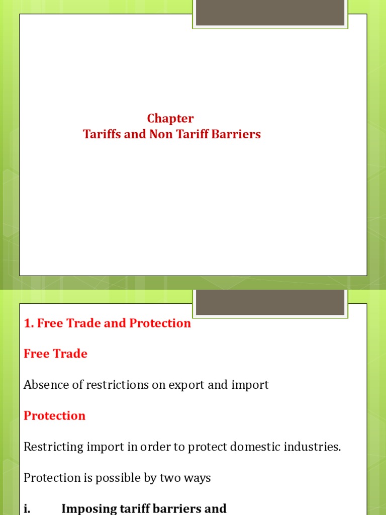 Understanding Tariffs and Non-Tariff Barriers: An in-Depth Look at ...