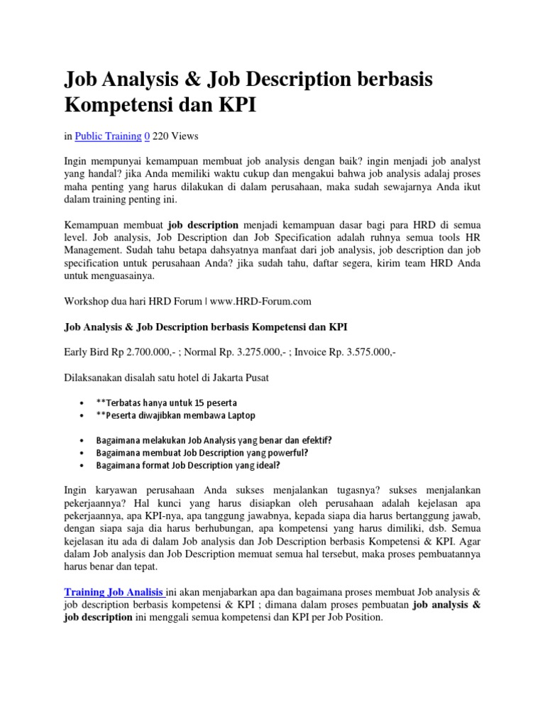 Job Description | PDF