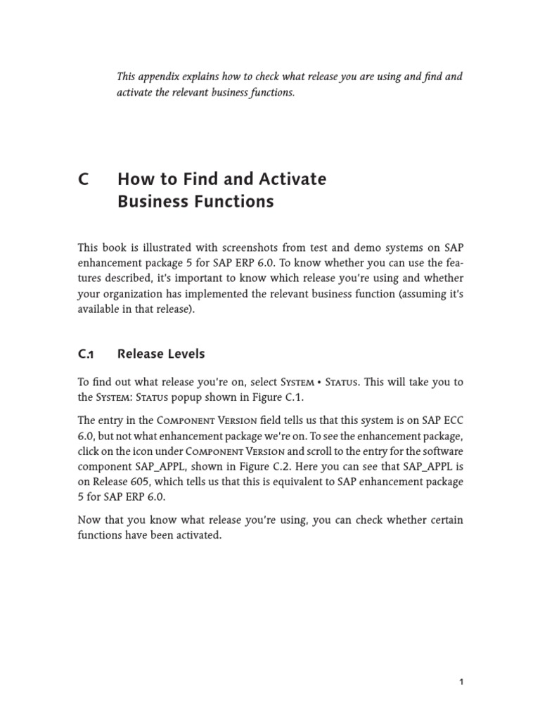 How To Find and Activate Business Functions | PDF | Information ...