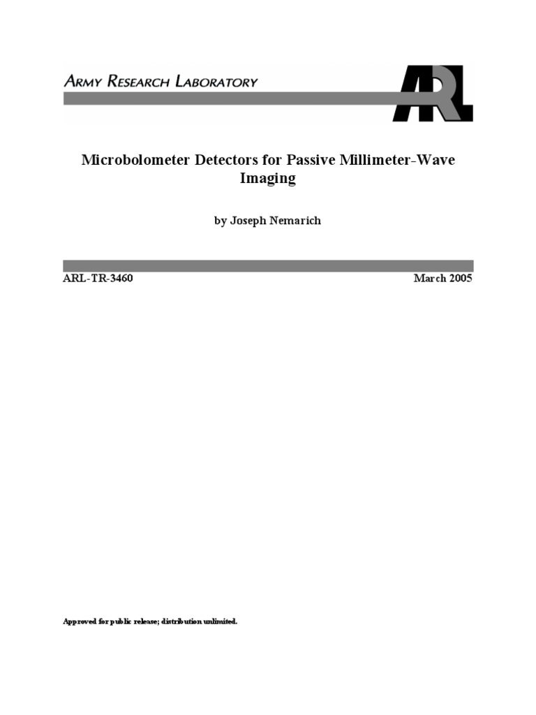 Microbolometer Detectors For Passive Millimeter-Wave Imaging | PDF ...