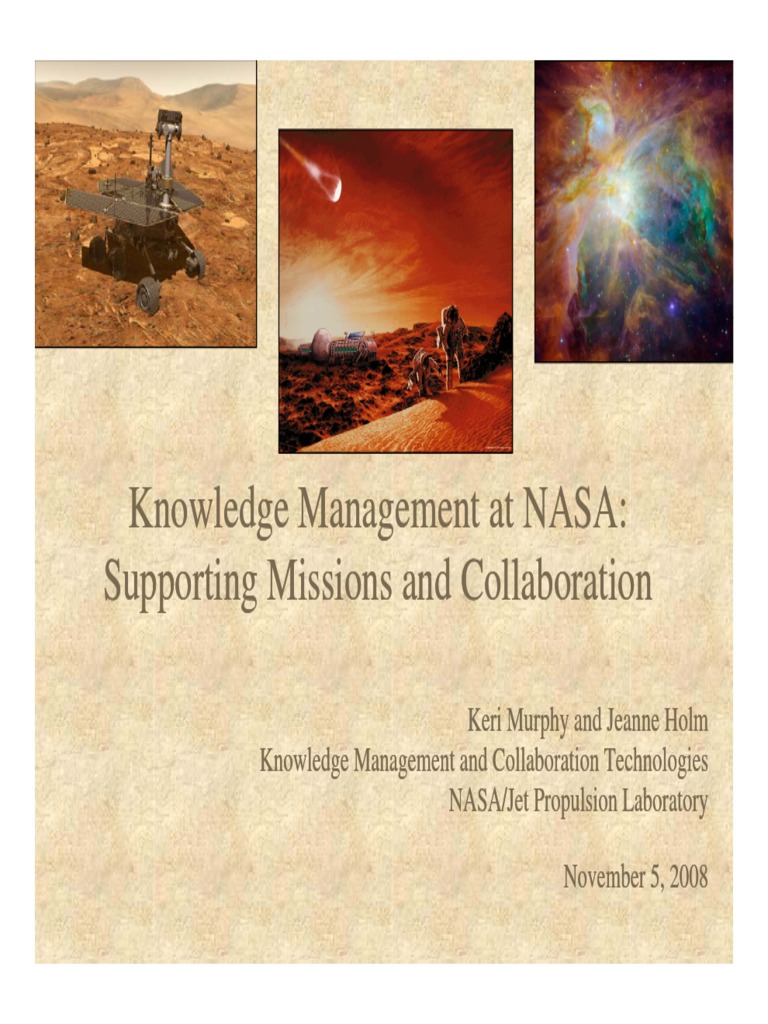 Knowledge Management in NASA | PDF | Knowledge Management | Collaboration