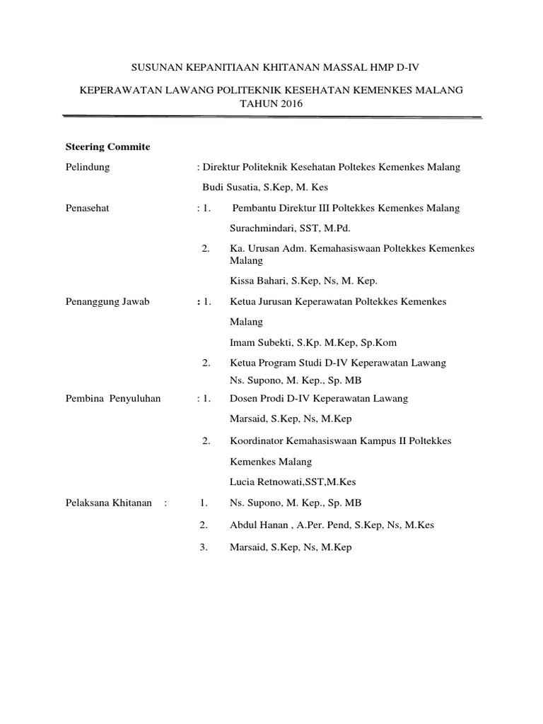 SK Kepanitiaan | PDF