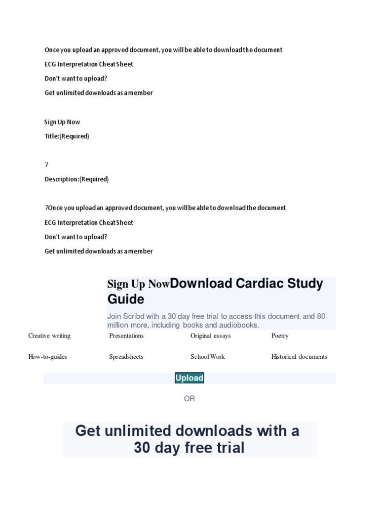 Get Unlimited Downloads With A 30 Day Free Trial: Download Cardiac ...