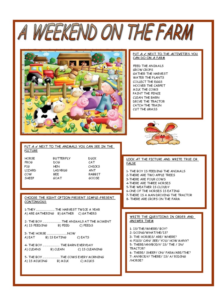 A Weekend On The Farm Fun Activities Games - 1529 | PDF | Goat | Farms