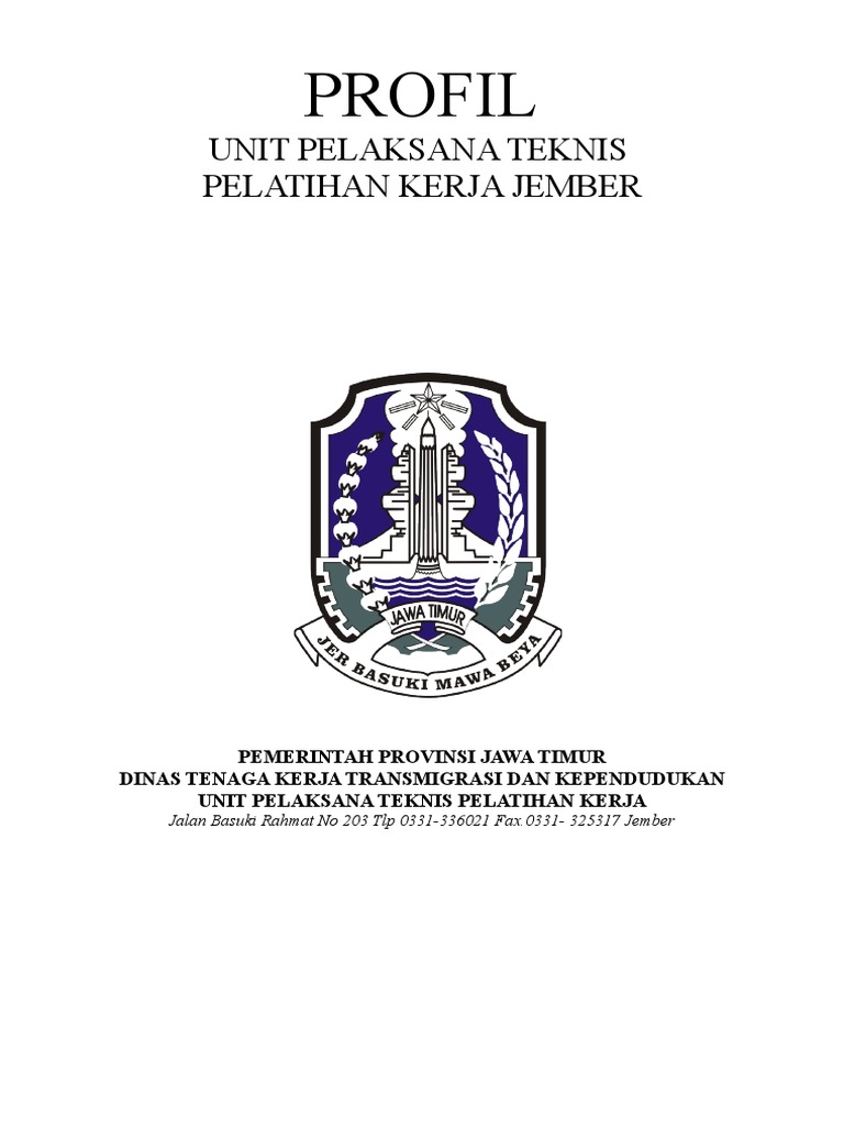 Profil BLK Upt Pelatihan Kerja Jember | PDF